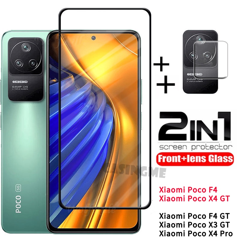 2 in 1 Xiaomi Poco F4 Screen Protector For Poco X4 GT Poco X3 F3 GT ...