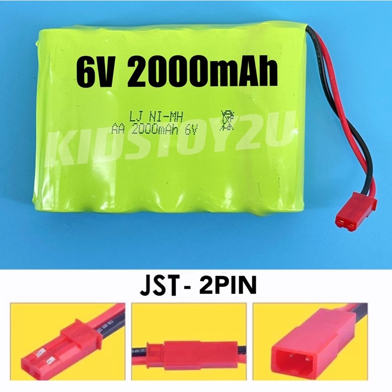 Bateri RC Car Bateri Kereta Kontrol 6V 7.2V 2000mAh JST 2PIN ...