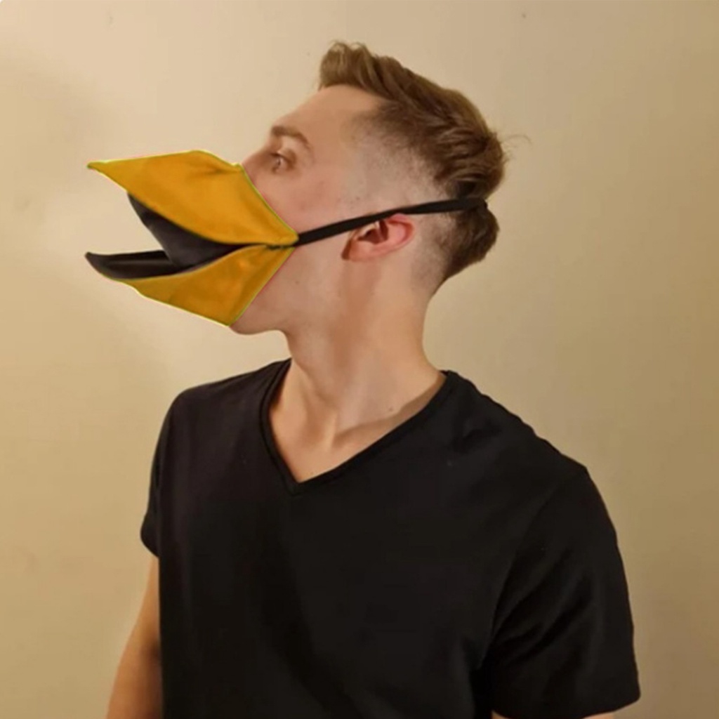Animal Bird Beak Mouth Face Cover Duck Mask TALKING CANINE MASK Yellow ...
