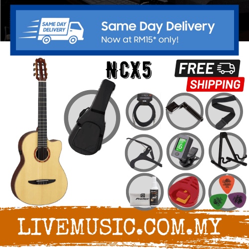 Yamaha NCX5 Acoustic Electric Nylon Classical String Guitar With Pickup ...