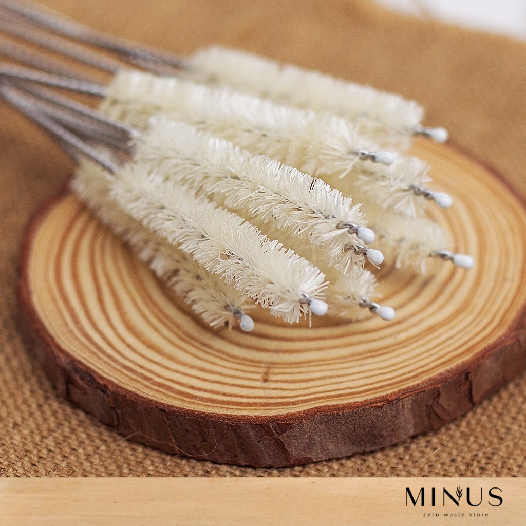 Natural Straw Brush Sisal Bristles Cleaning Brush Berus Straw 天然毛吸管刷 ...