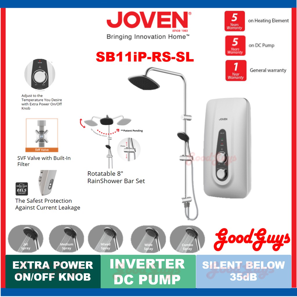 JOVEN SB11iP/SB11iP-RS INVERTER DC PUMP INSTANT WATER HEATER (SB11iP/SB11iPRS) | Shopee Malaysia