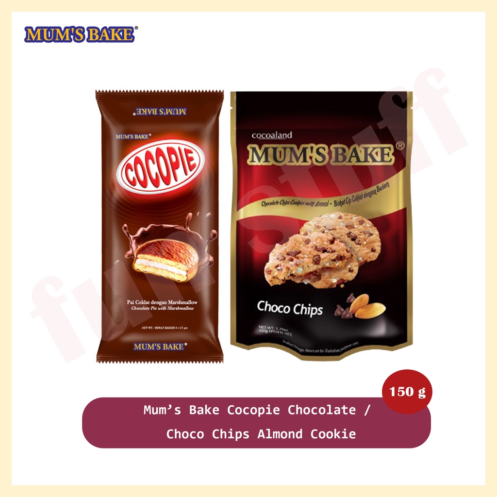 MUM'S BAKE Cocopie Chocolate Marshmallow Cake / Choco Chips Almond Cookie (150g) | Shopee Malaysia