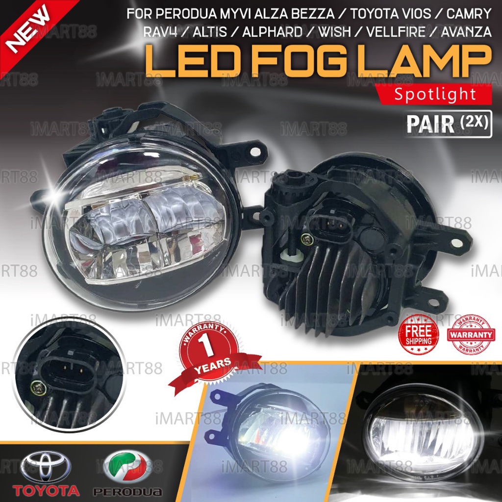 MTIS JAPAN LED FOG LAMP SPOTLIGHT TOYOTA VIOS CAMRY RAV 4 ALTIS ALPHARD WISH VELLFIRE AVANZA ...