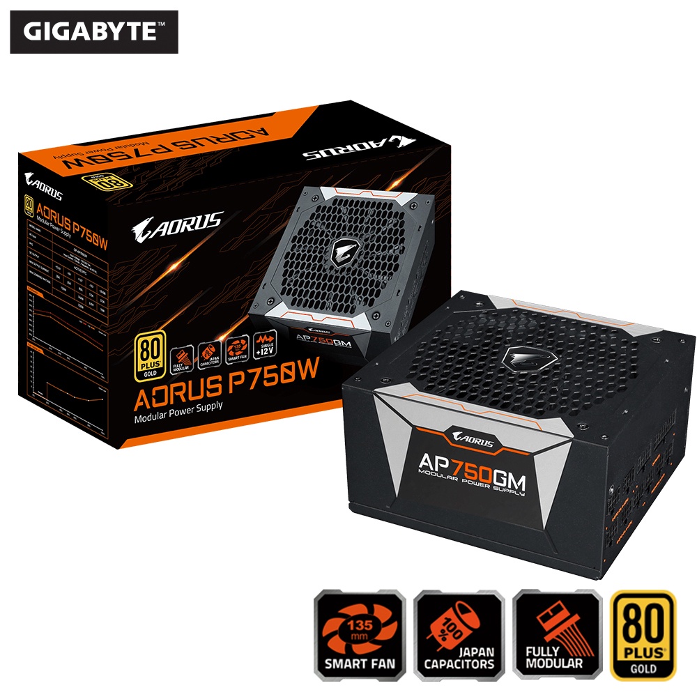 Gigabyte AORUS P750W 750W 80PLUS GOLD Full Modular Power Supply (GP-AP750GM) | Shopee Malaysia