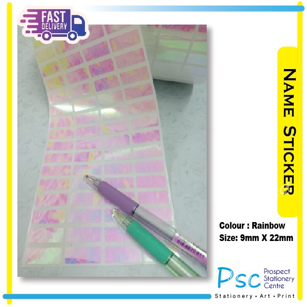 NAME STICKER WATERPROFF 9mm X 22mm (READY STOCK) | Shopee Malaysia