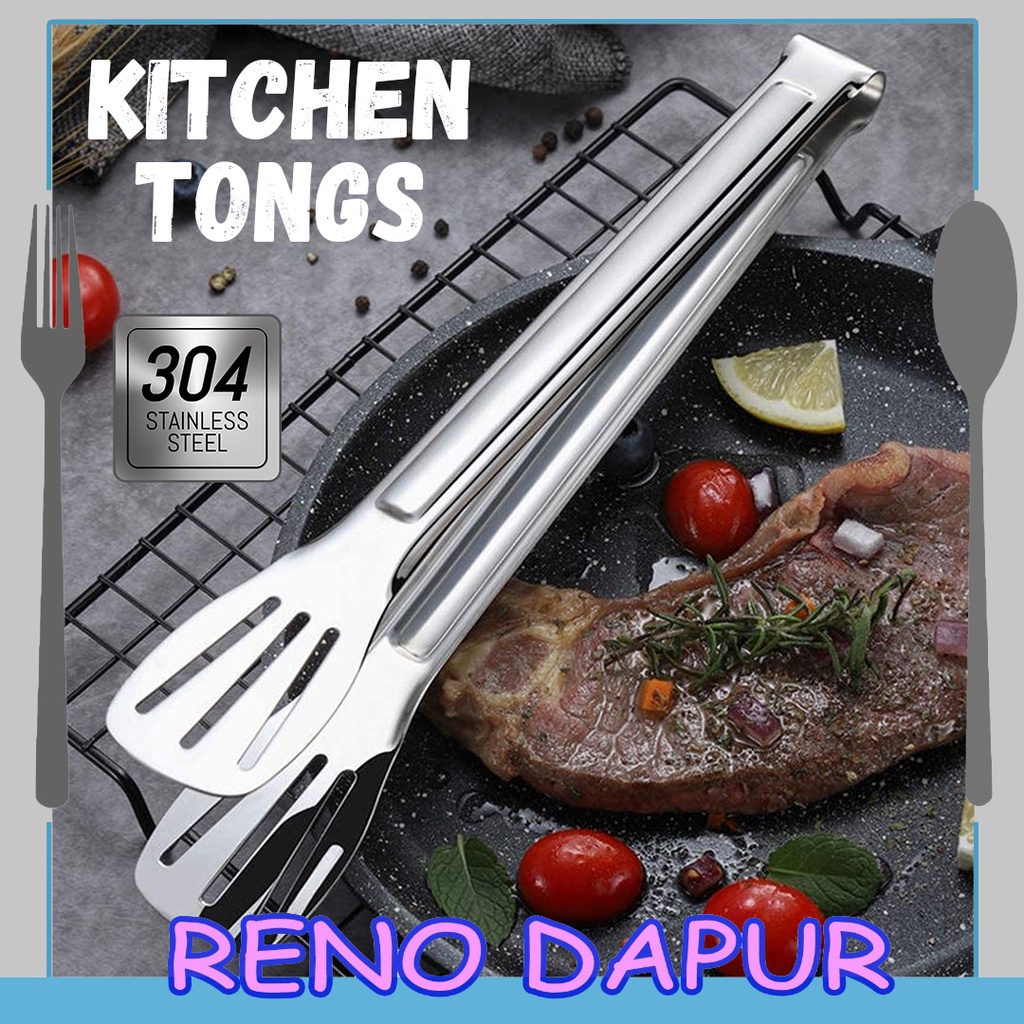 304 STAINLESS STEEL FOOD TONGS FOOD CLIP NOODLE CLIP KITCHEN UTENSIL ...