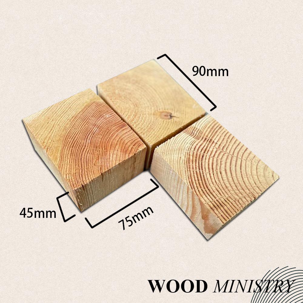 45mm x 75mm x 90mm Pine Wood Block Bongkah Kayu [NEW READY STOCK][PAPAN ...