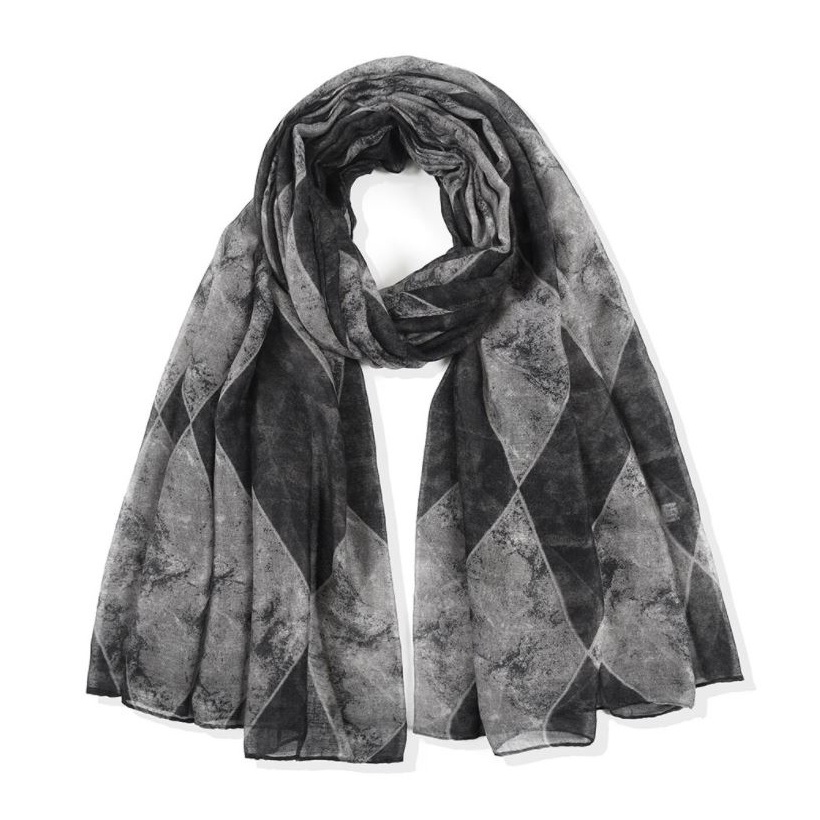 Ironless shawl wide tudung corak bunga besar printed floral visose ...