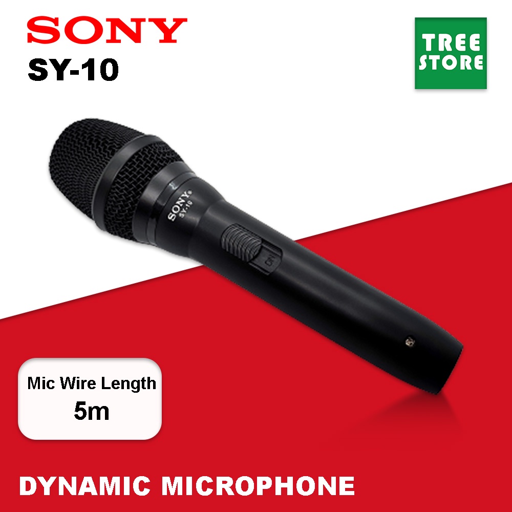 SONY SY-10 Microphone Professional Dynamic Mic For Vocal/Karaoke Unidirectional Wired Mic ...