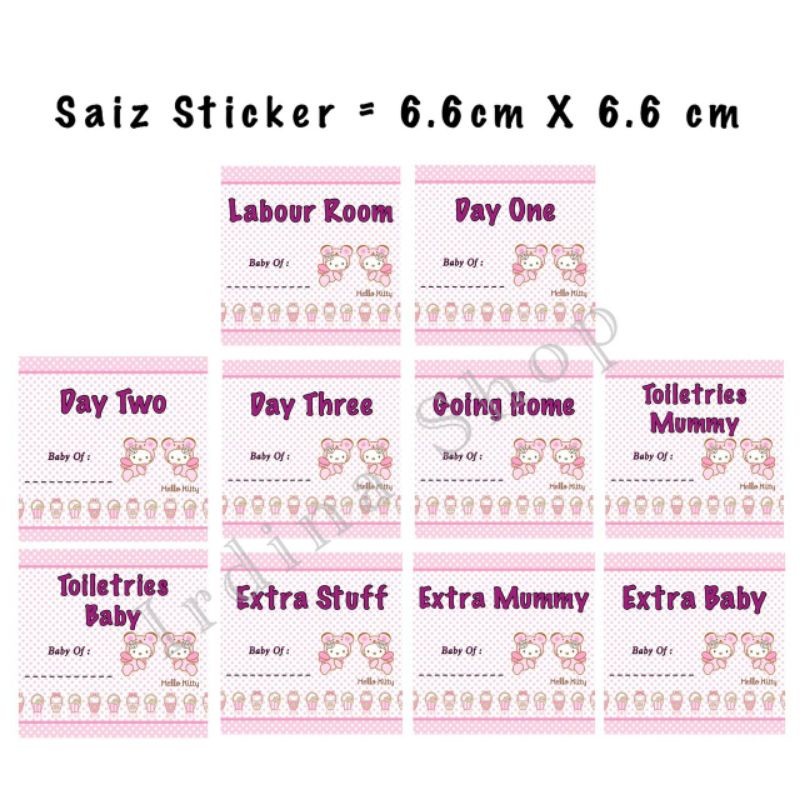 10pcs ziplock + stickers + free Checklist to Hospital Card | Plastik ...