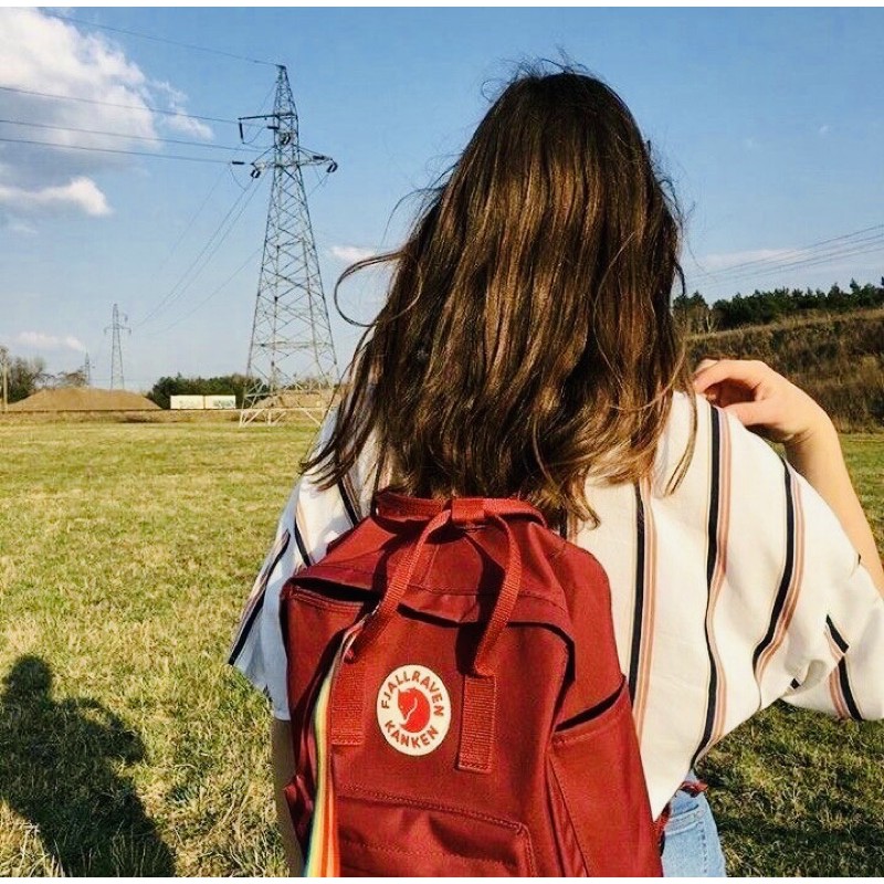 Red Kanken OX RED backpack with badge with feedback | Shopee Malaysia
