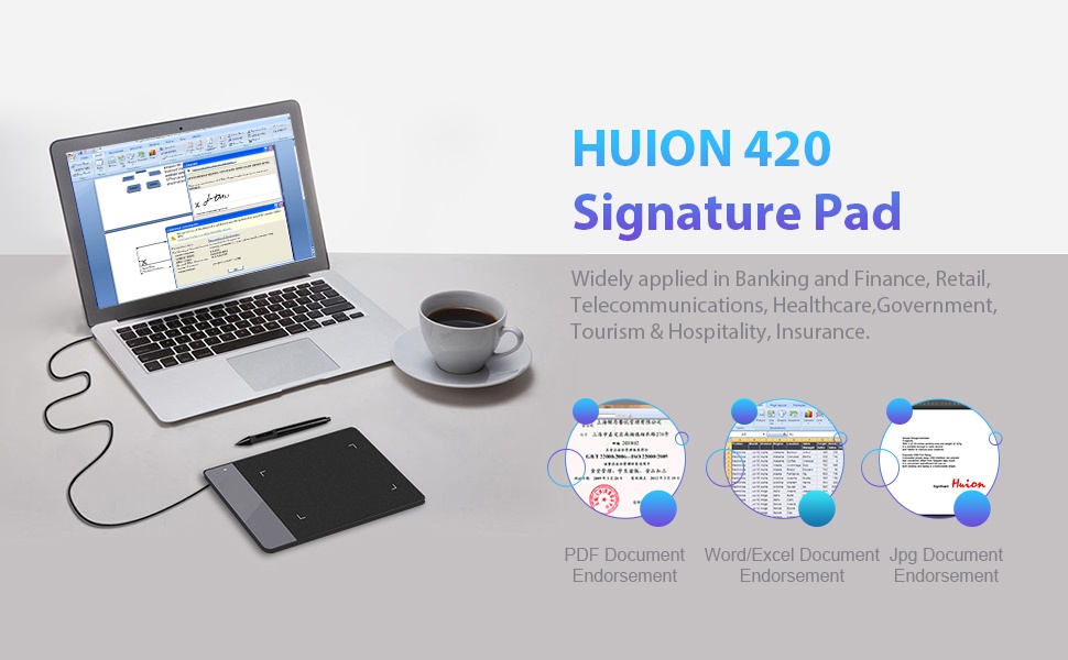 HUION 420 Drawing Tablet For Digital Art and OSU Gaming Online Working ...