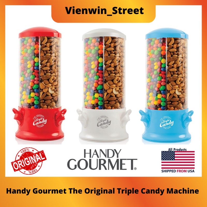Handy Gourmet The Original Triple Candy Machine - Gumball, Jelly Bean ...