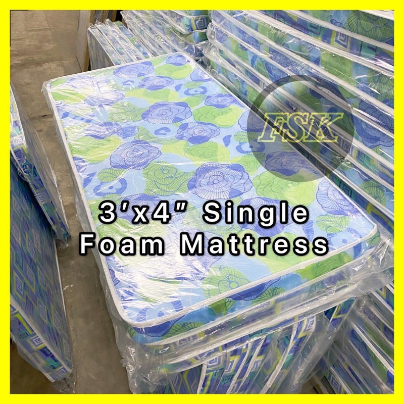 Single Foam Mattress 3’x4” / Tilam Span Bujang 4 inci 单人床褥 | Shopee ...