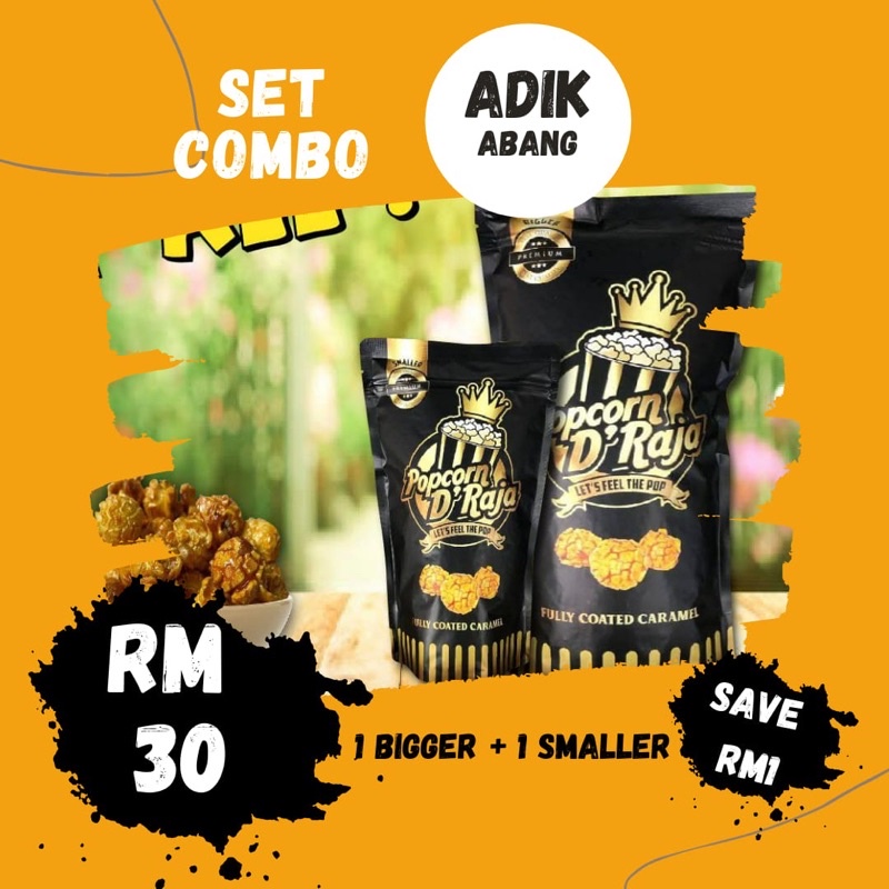 🍿[ COMBO SET ]🍿 Popcorn D’Raja Fully Coated Caramel | Shopee Malaysia