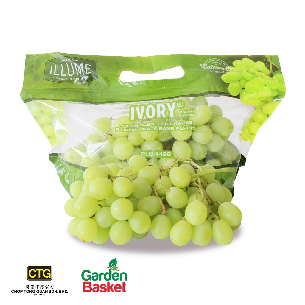 CTG Aust Ivory Green Seedless Grape 1kg -- Imported Fresh Fruits ...