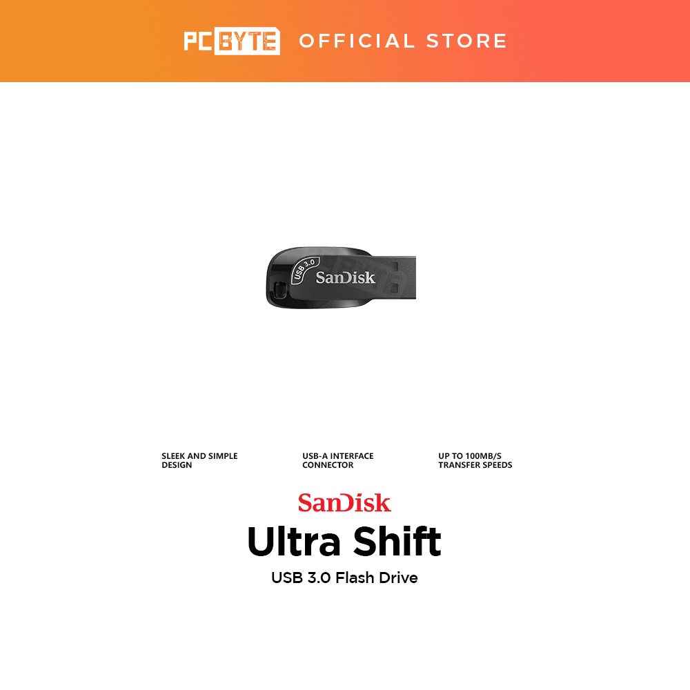 SanDisk CZ410 Ultra Shift USB 3.0 Flash Drive (64GB/128GB) PCByte ...