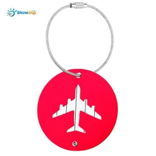 SHINETRIP 2PCS ALUMINUM ALLOY TRAVEL PLANE SHAPE NAME ADDRESS LABEL TAG ...