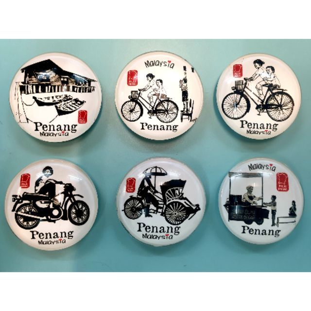 Penang Famous Street Art Crystal Fridge Magnet 💟Ready Stock💟 | Shopee ...