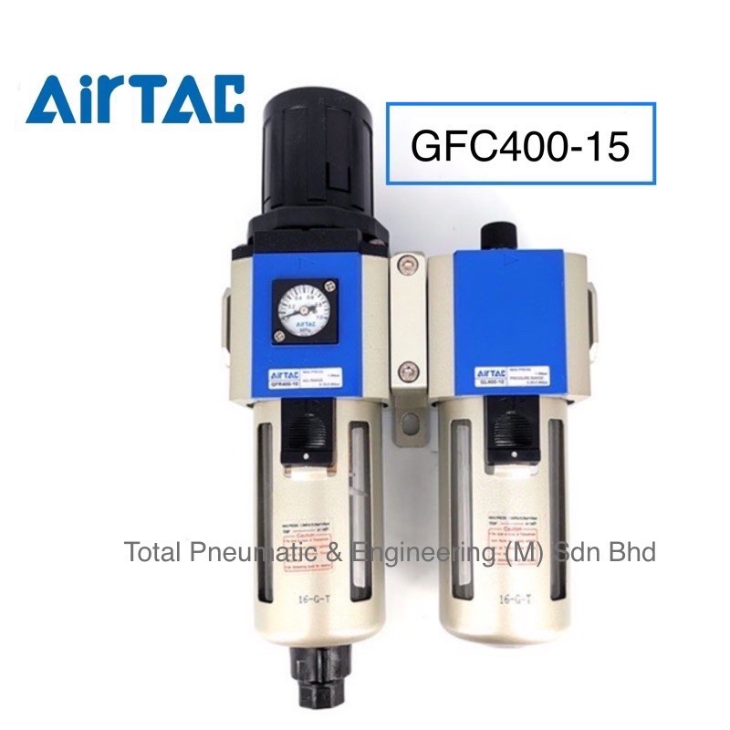 AirTAC GFC400-15 1/2” Air Filter/Regulator + Lubricator (FR+L Unit) Water Separator | Shopee ...