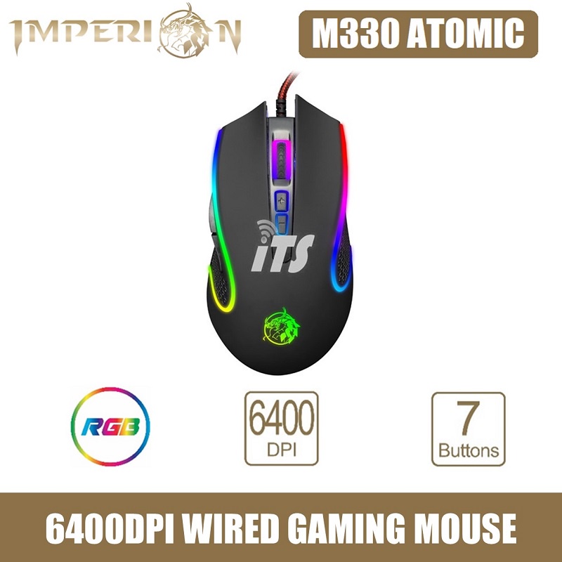 Imperion M330 Atomic Wired Gaming Mouse (6400dpi/RGB/7 Buttons ...