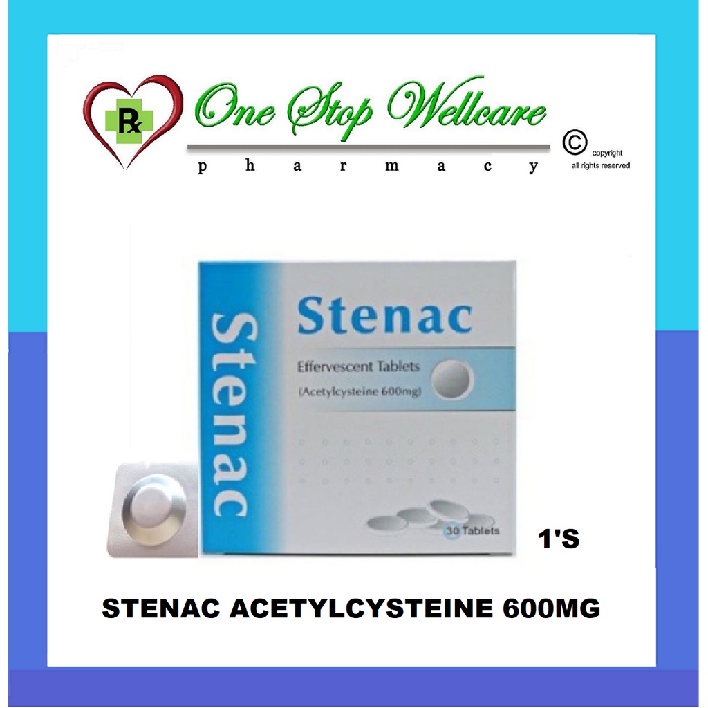 STENAC ACETYLCYSTEINE 600MG 1'S / 2'S (EXP: 04/2028) | Shopee Malaysia