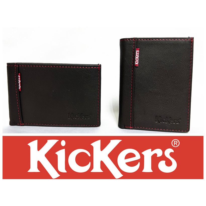 Kickers Card Holder Small Purse Mini Wallet Original Genuine Leather ...