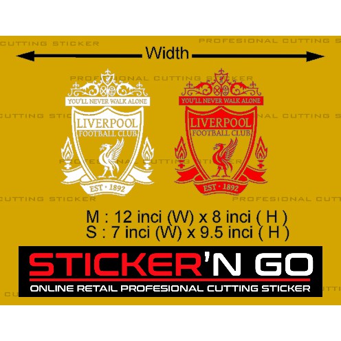 STICKER CUTTING CUSTOM LIVERPOOL LOGO DESIGN | Shopee Malaysia