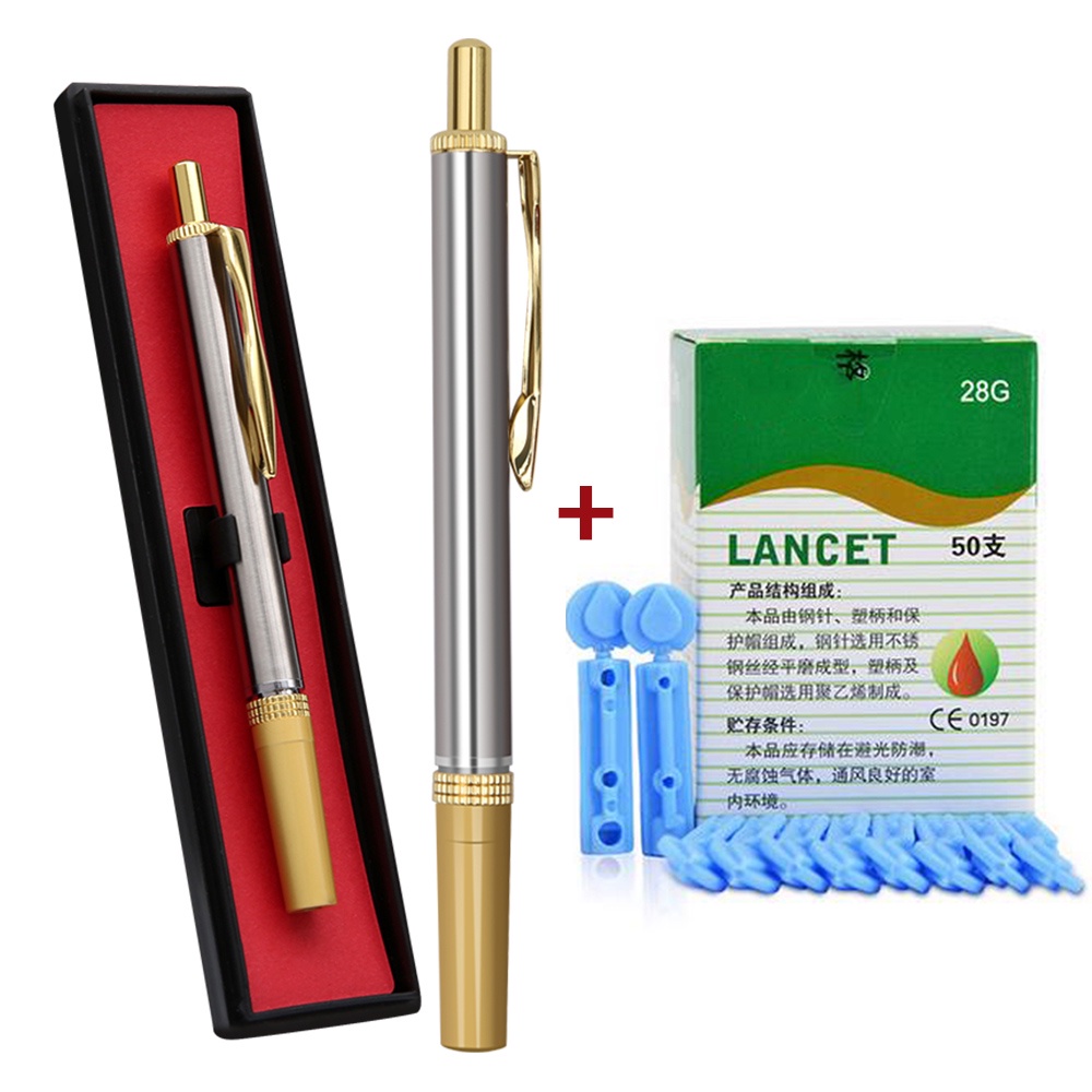 Pen Bekam + Jarum 50pcs 28G Kotak Jarum Bekam / Alat Bekam Bekam ...