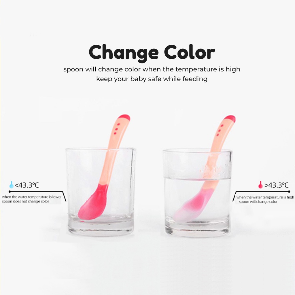 Realeos Silicone Newborn Kids Baby Soft Head Heat Sensing Temperature ...