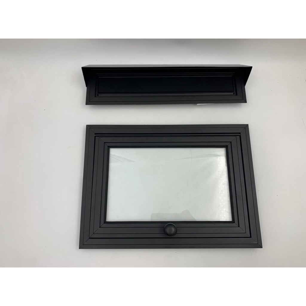 Peti Surat Black Powder Coated Aluminium Letter Box / Mail Box - Panel ...