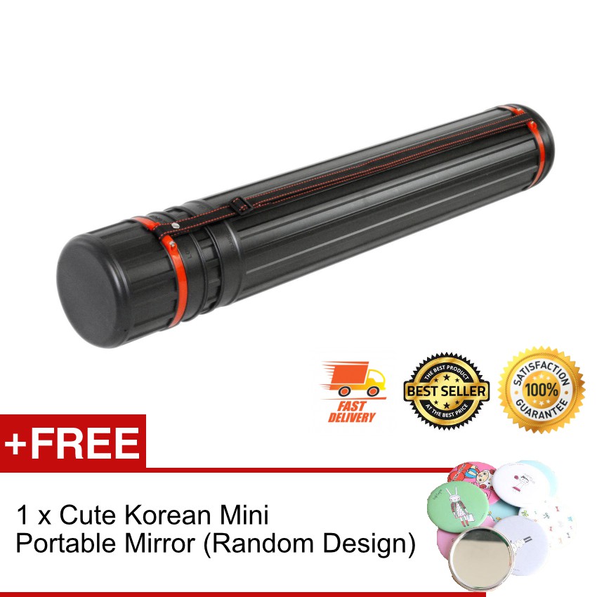 Expandable Storage Drawing Tube Inside Plan Holder Diameter 8cm (Black ...