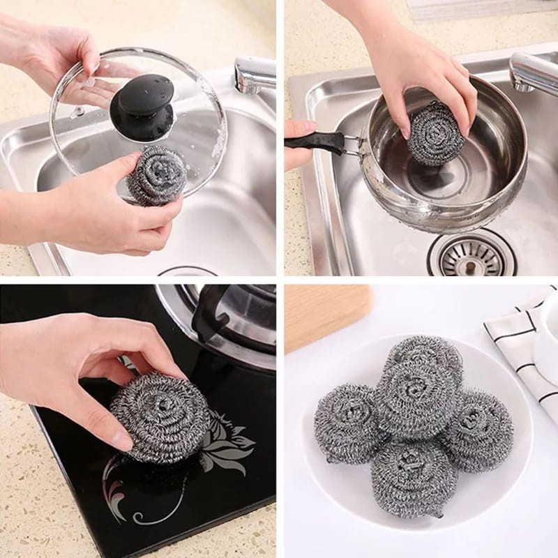 Anti-wire POT DISH WASHING WIRE BRUSH / SPONGE MULTIPURPOSE STAINLESS ...