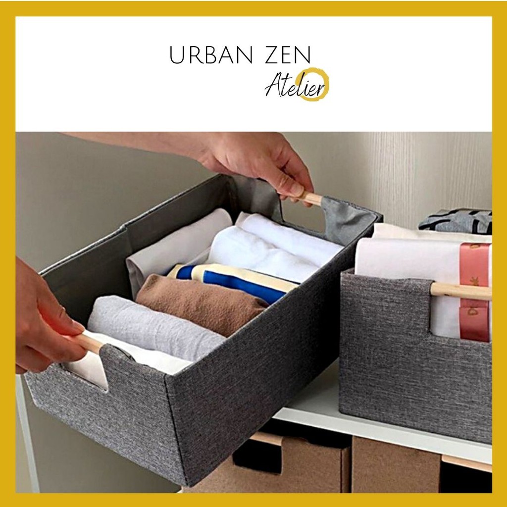 [Ready Stock] Muji style foldable home storage organizer box wardrobe ...