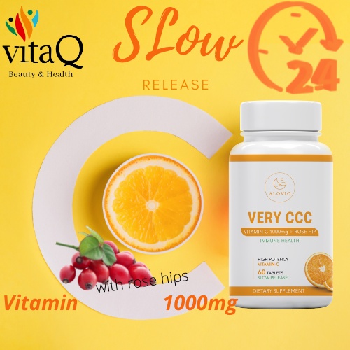 Alovio time released Vitamin C 1000mg with Rose Hip 60 tablets | Shopee ...