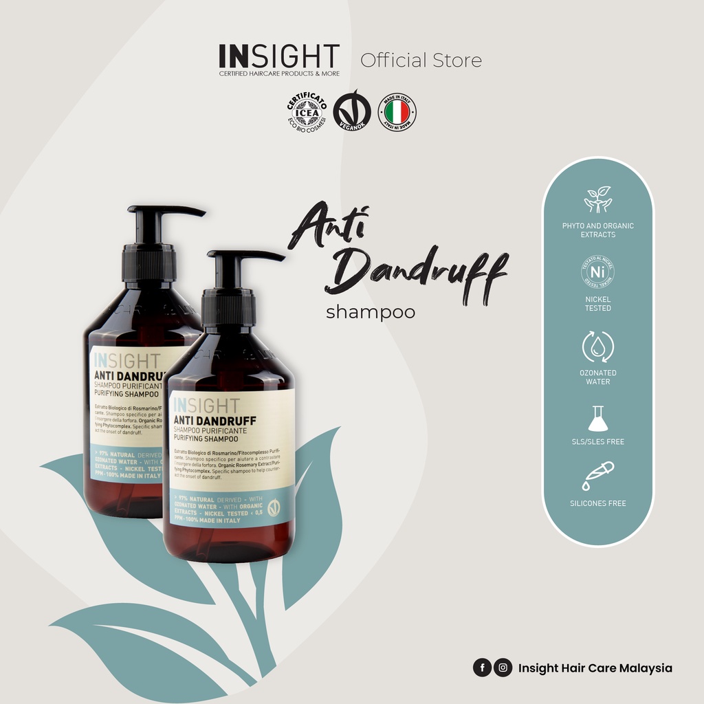 Insight Anti Dandruff Purifying Hair Shampoo (400ml/900ml) | Shopee ...