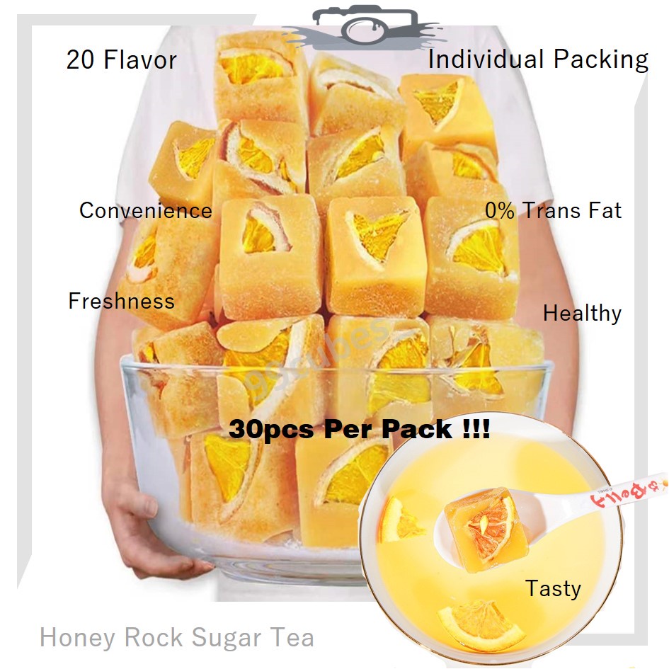 30pcs!!!Handmade!!! Honey Tea Cube Rock Lemon Chrysanthemum Flower Tea ...