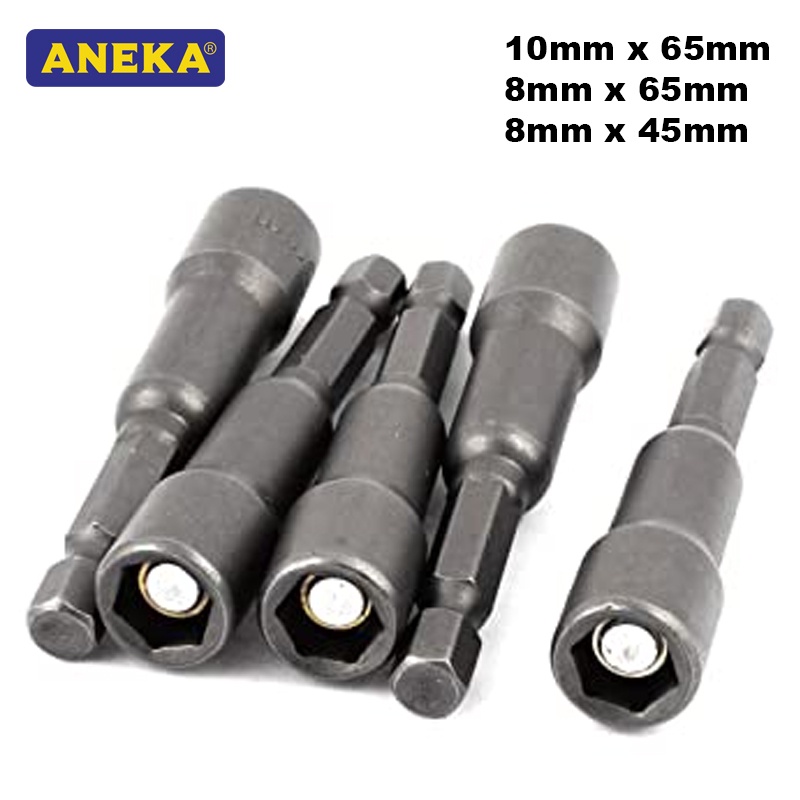 ANEKA Hex Nut/Hex Shank Magnetic Setter Socket Screw Driving Bit Drill ...