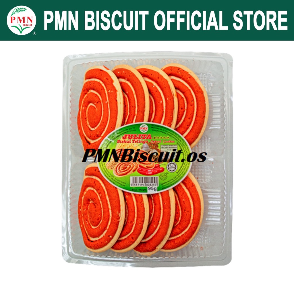 95g Julita Biskut Telinga. Spiced Wheels Crackers. 传统牛耳饼 五香饼 PMN ...