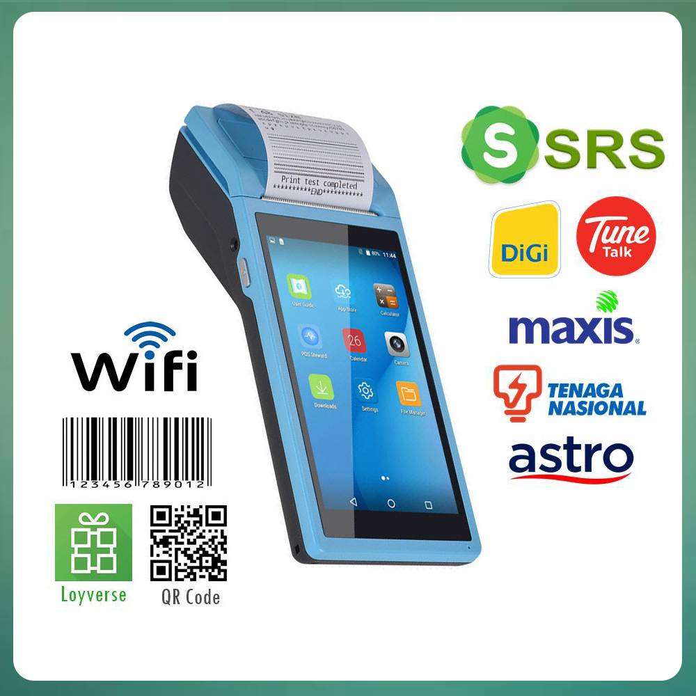 58mm WiFi 3G Bluetooth Receipt Printer PDA Terminal SRS Topup Bill Loyverse QR Barcode Scanner ...