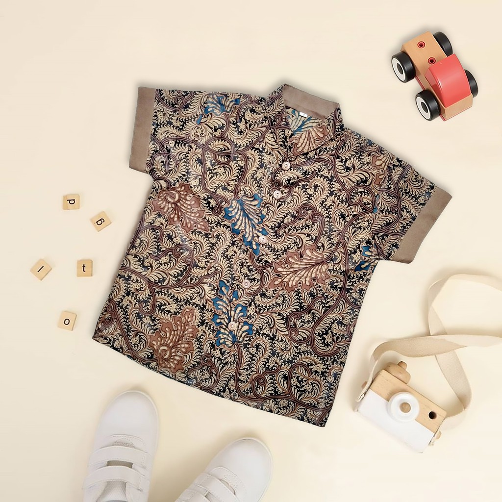 KEMEJA Imut Batik Children & Father Leaf Serit Batik Shirt For Boys ...
