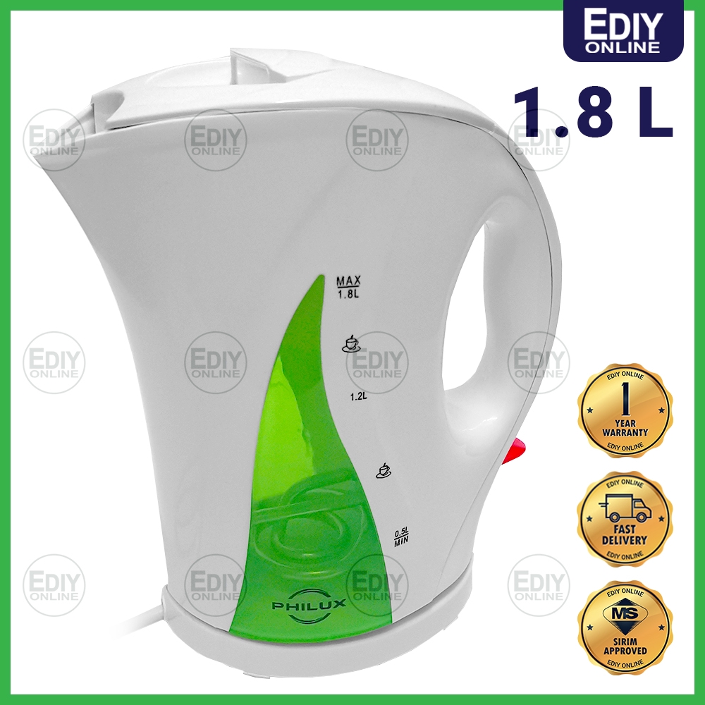 PHILUX GL-B05/11 JUG KETTLE WATER BOILER HEATER 1.8L CEREK PEMANAS AIR ...
