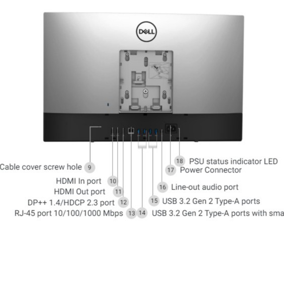 Dell Optiplex 24 7480 AIO I5-10500/32GB RAM/512GB SSD/1TB HDD23.8" FHD ...