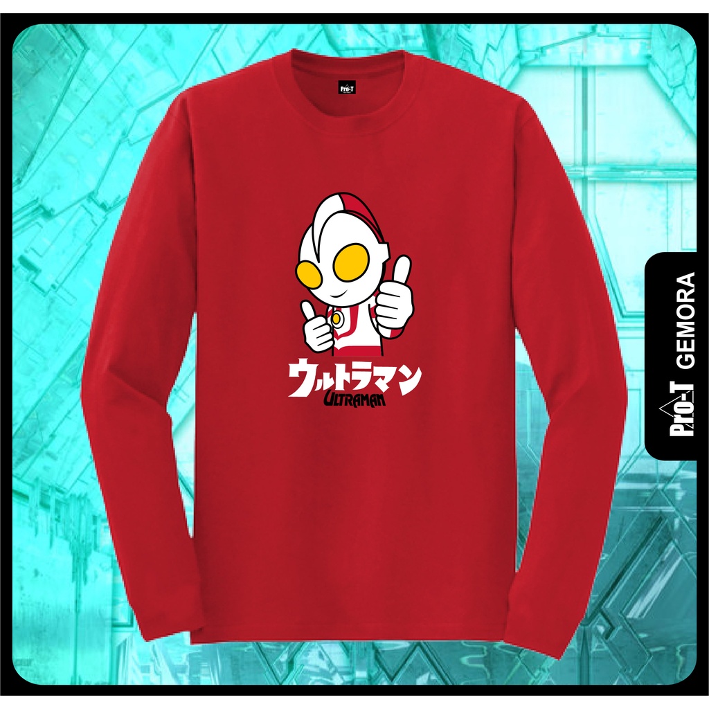 Adult Long Sleeve Cartoon T-shirt - Ultraman (Red): XS - 7XL (Unisex ...