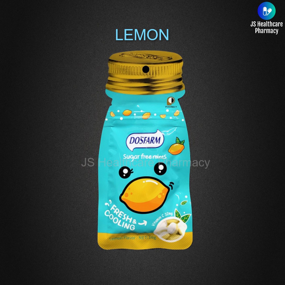 Dosfarm Sugar Free Mints Candy (Watermelon / Peach / Tangerine / Lemon ...