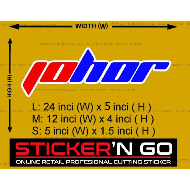 STICKER CUTTING CUSTOM JOHOR DESIGN | Shopee Malaysia