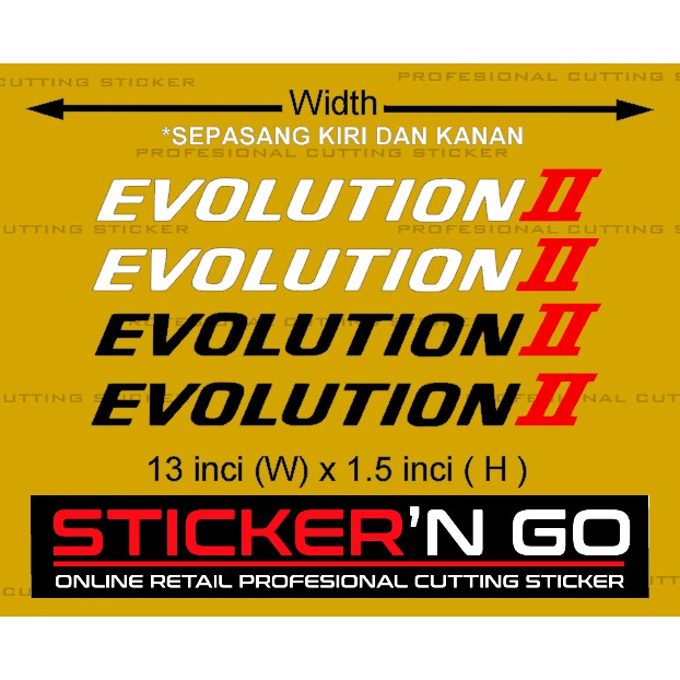 STICKER CUTTING CUSTOM MITSUBITSHI EVOLUTION 2 DESIGN | Shopee Malaysia