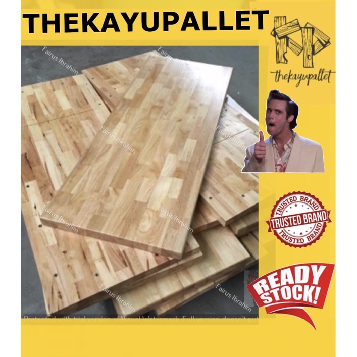 Hevea Wood 2’ x 2’ x 16mm-18mm - finger joint board getah. | Shopee ...