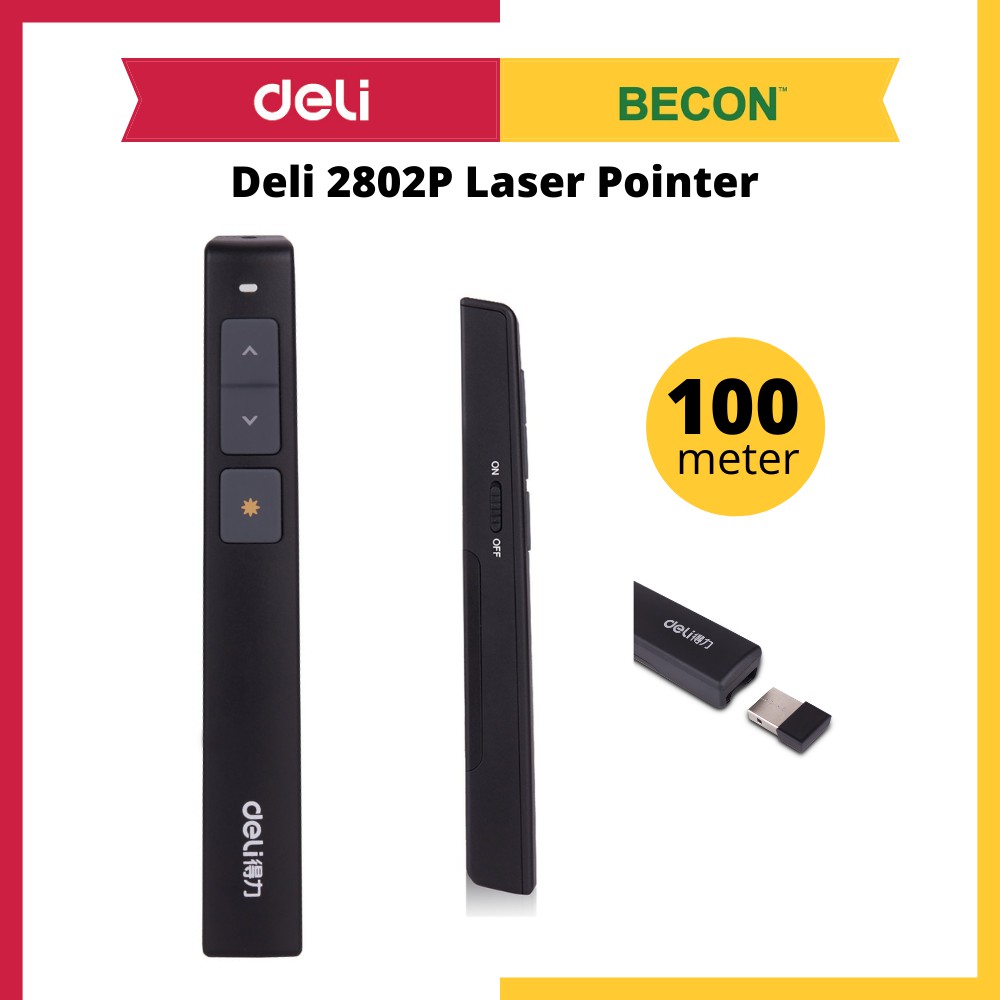 Deli 2802P Laser Pointer (up to 100m) | Shopee Malaysia